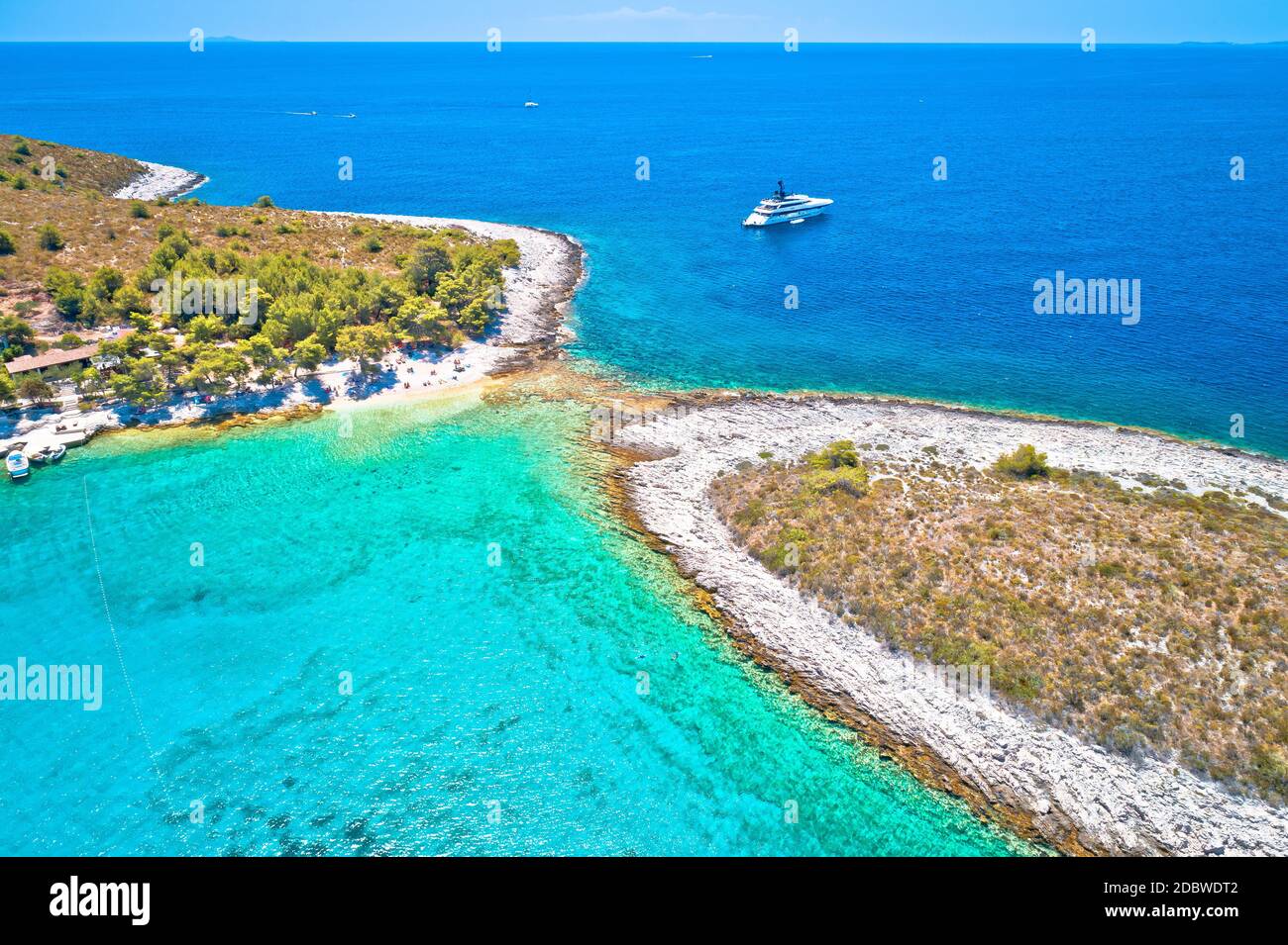 Pakleni Otoci islands yachting destination arcipelago aerial view, Hvar ...