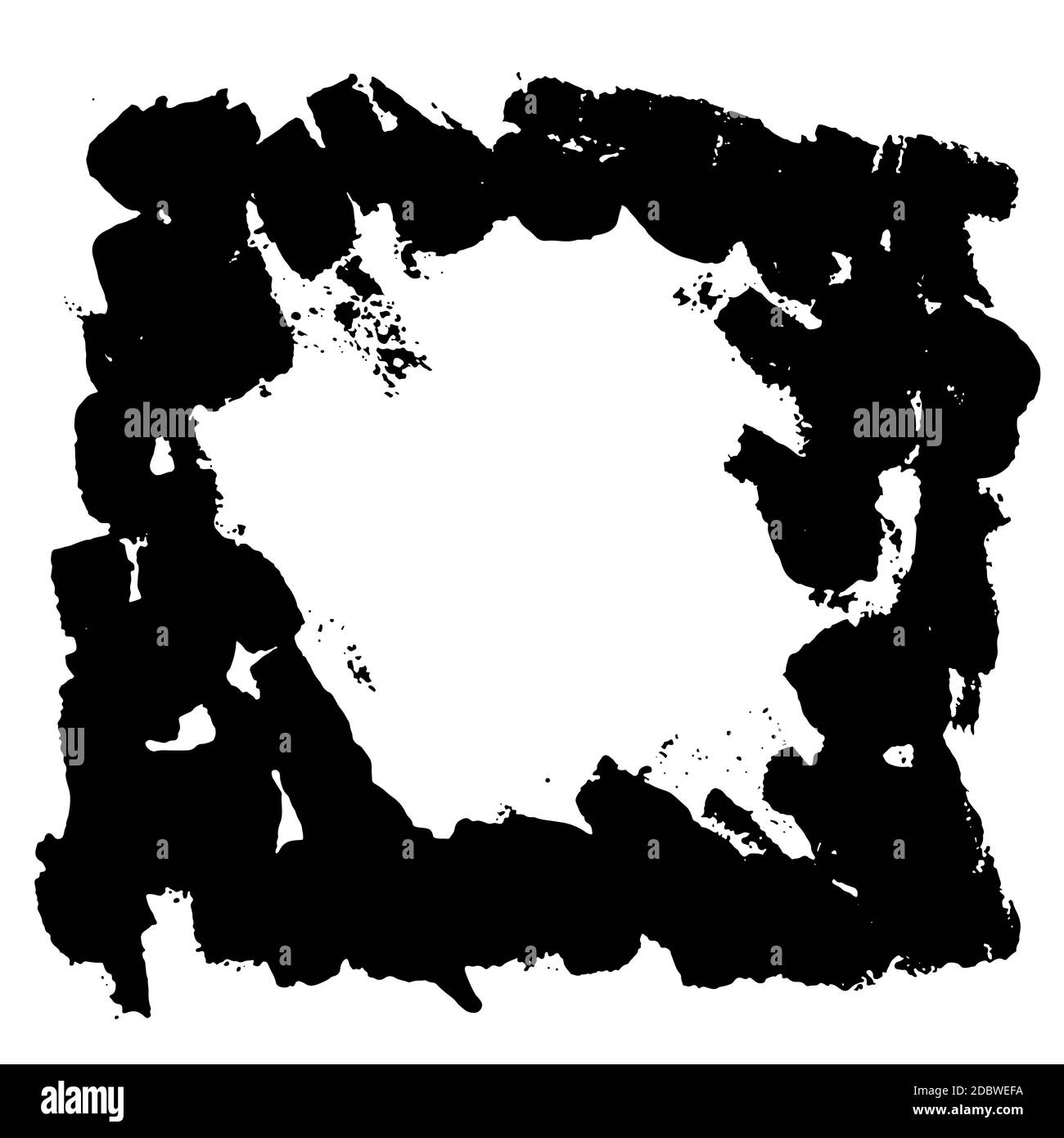 Ink vector brush stroke frame. Vector illustration. Grunge texture ...