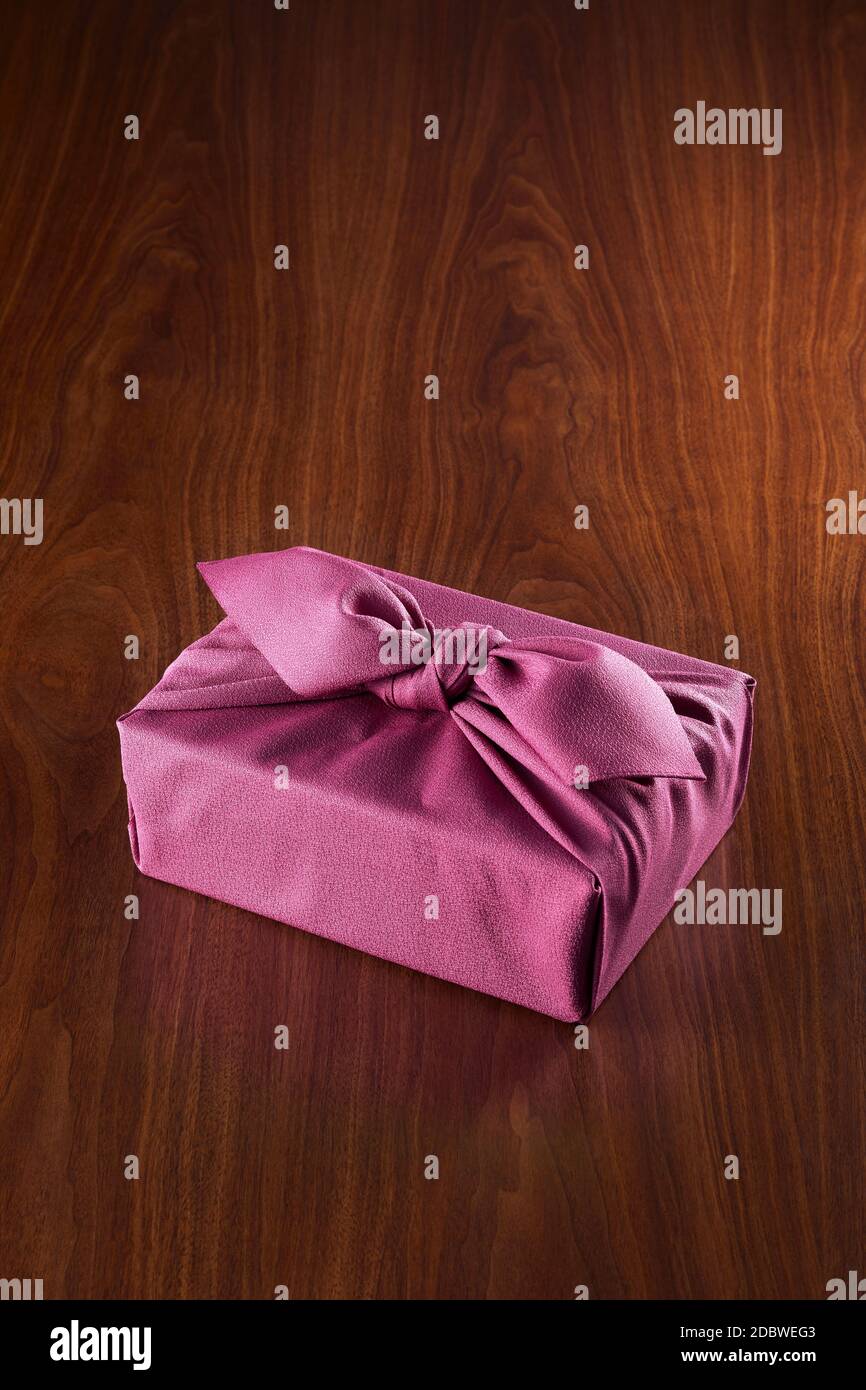 Parcel Wrapped In Japanese Wrapping Cloth Stock Photo - Alamy