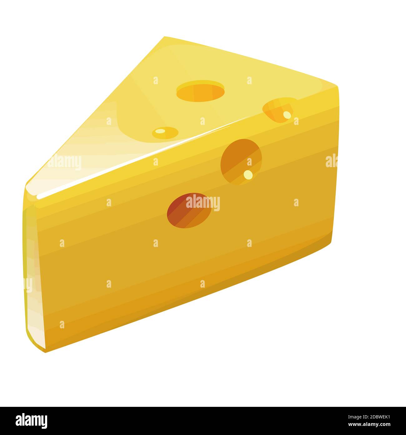 cheese yellow food dairy illustration triangle Stock Photo - Alamy