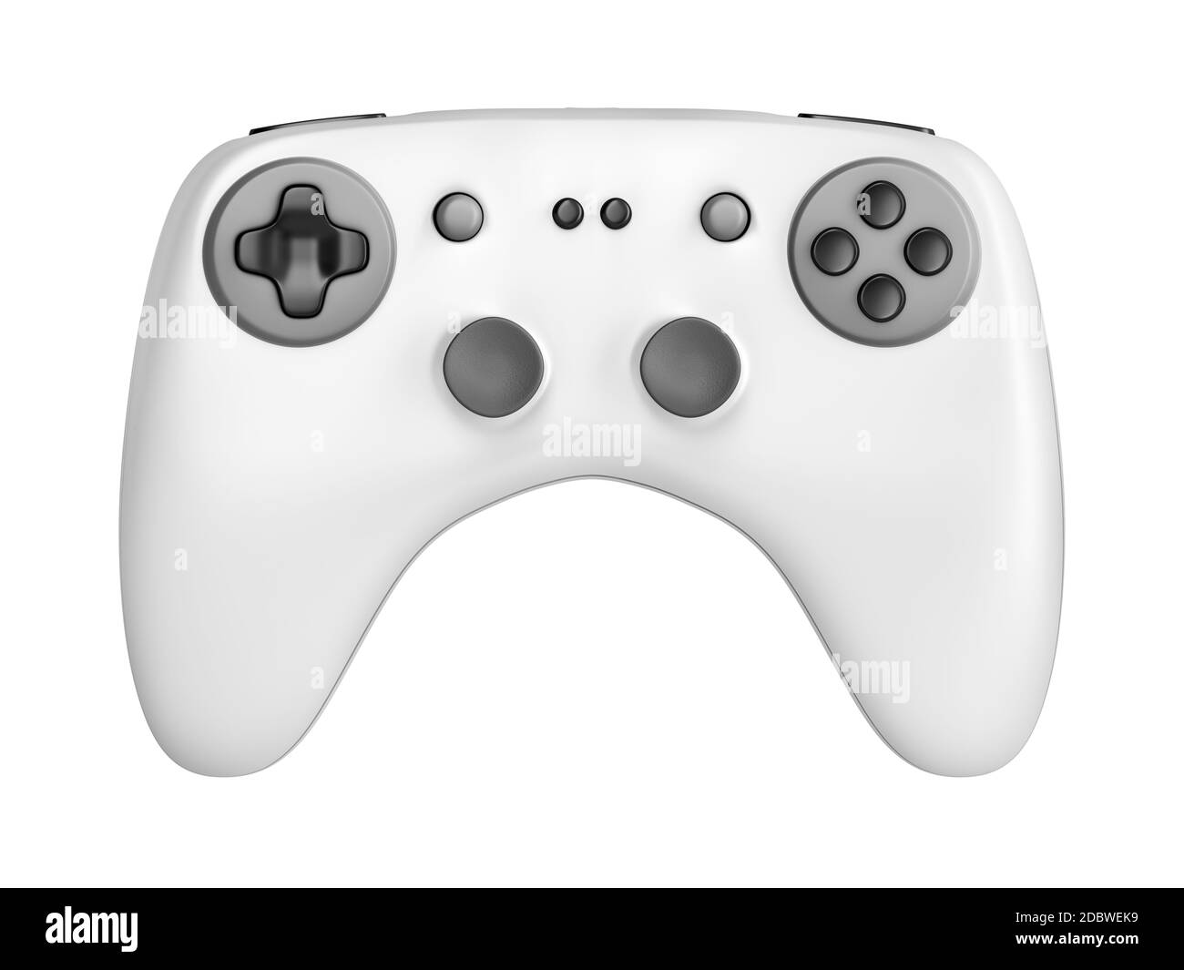 Front view of wireless game controller, isolated on white background ...