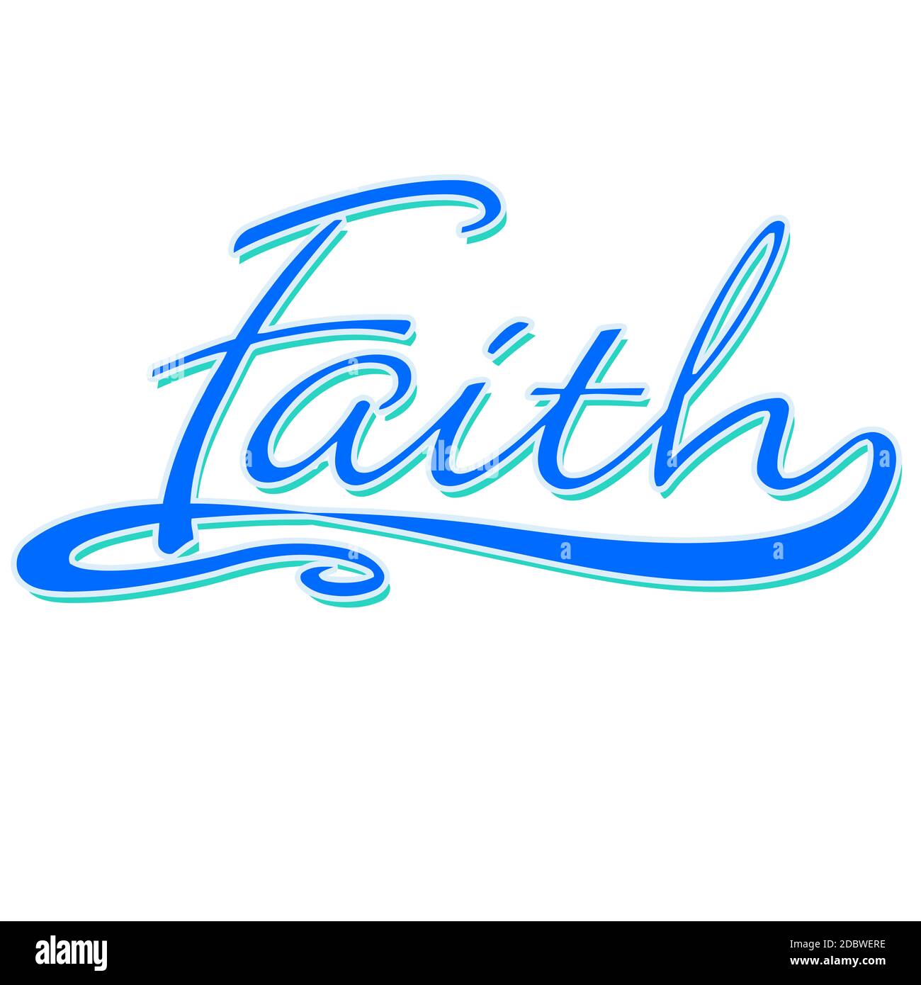 faith word illustration believe Stock Photo - Alamy