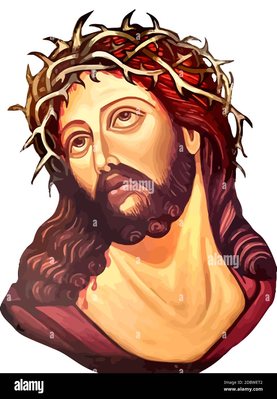 Jesus Christ love peace faith holy heaven spirit illustration Stock ...