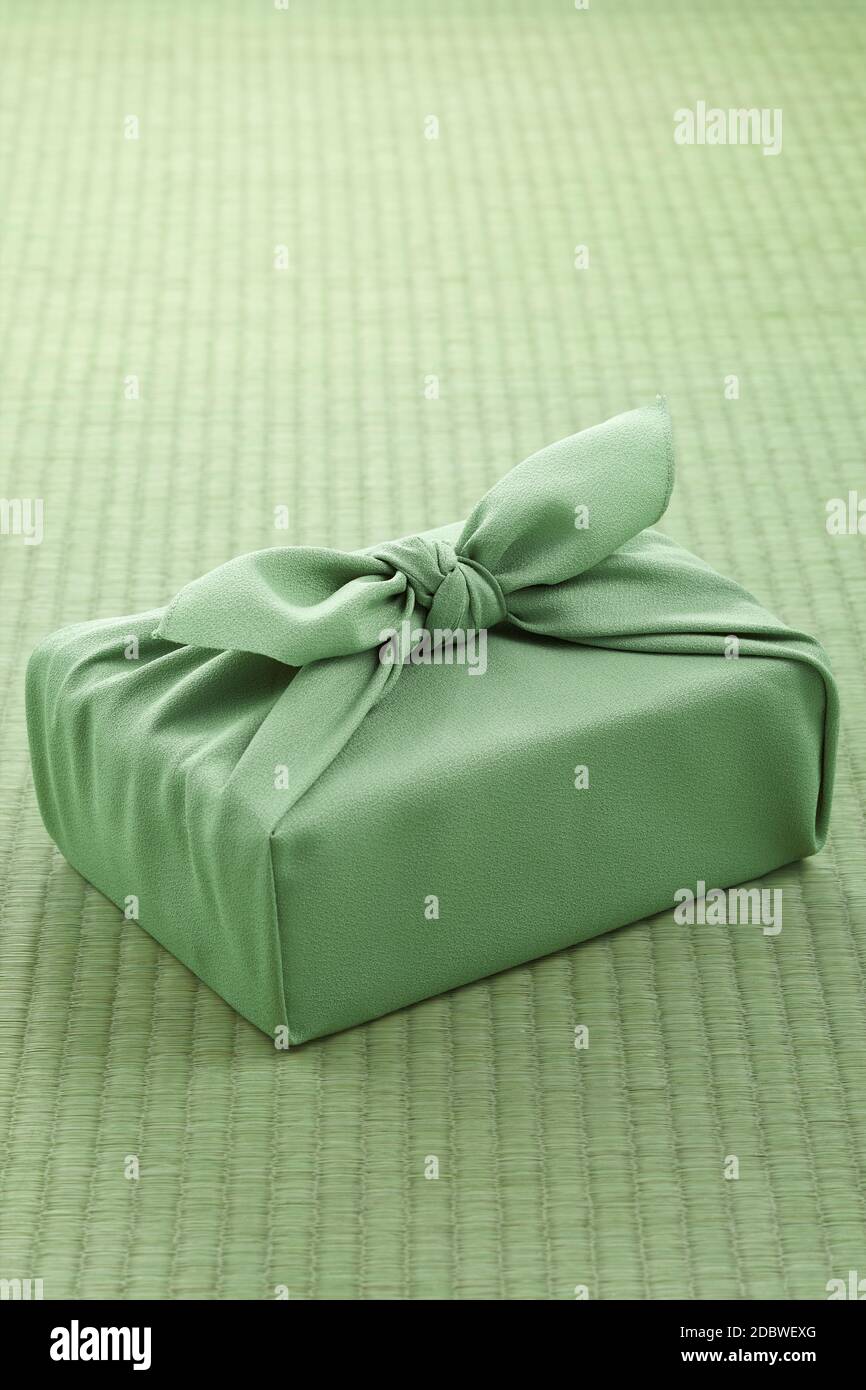 Parcel Wrapped In Japanese Wrapping Cloth Stock Photo - Alamy