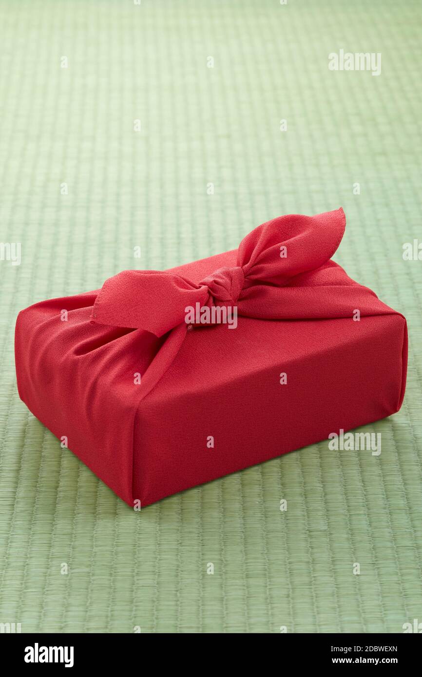Parcel Wrapped In Japanese Wrapping Cloth Stock Photo - Alamy