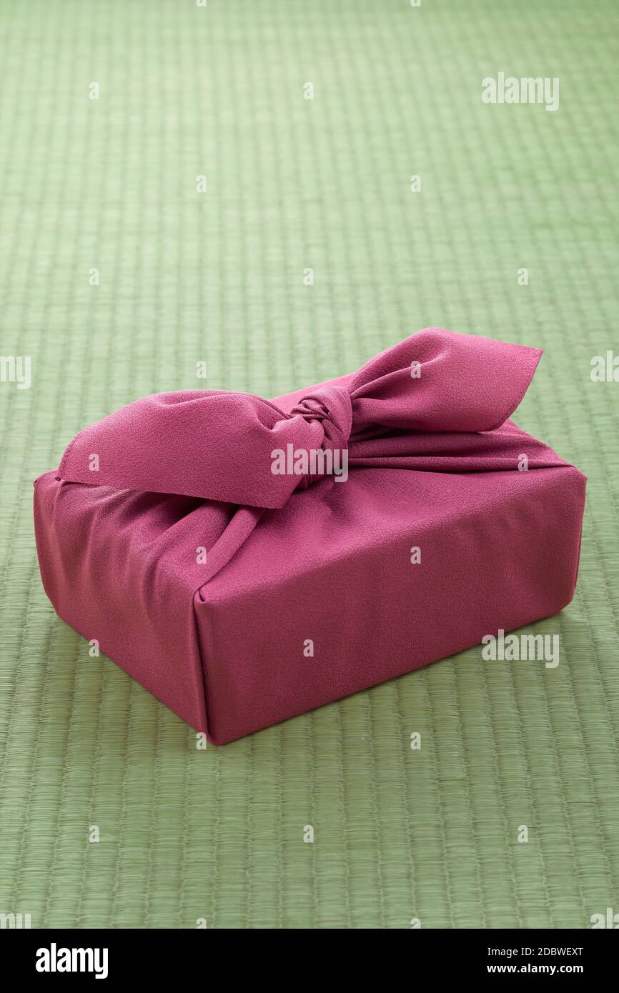 Parcel Wrapped In Japanese Wrapping Cloth Stock Photo - Alamy