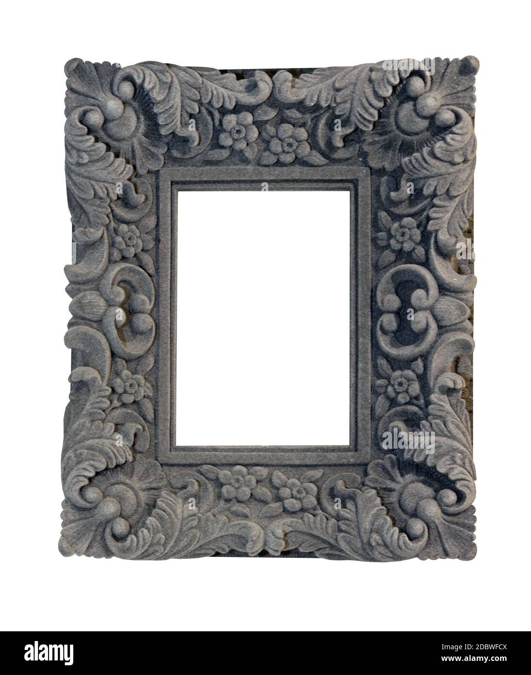 Rustic gray frame isolated included clipping path Stock Photo - Alamy
