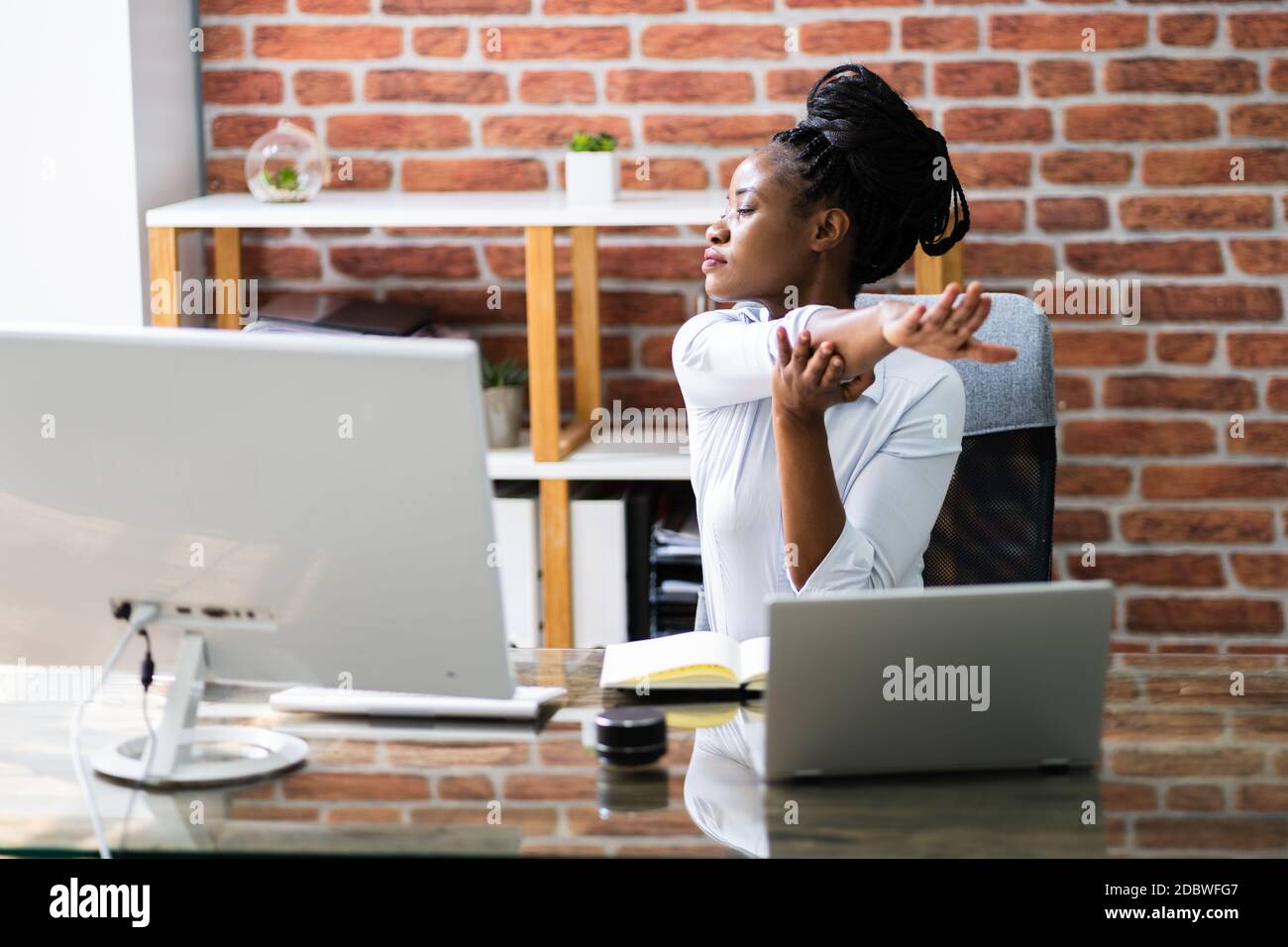 Smart Speaker Voice Assistant And Music Listening Stock Photo - Alamy
