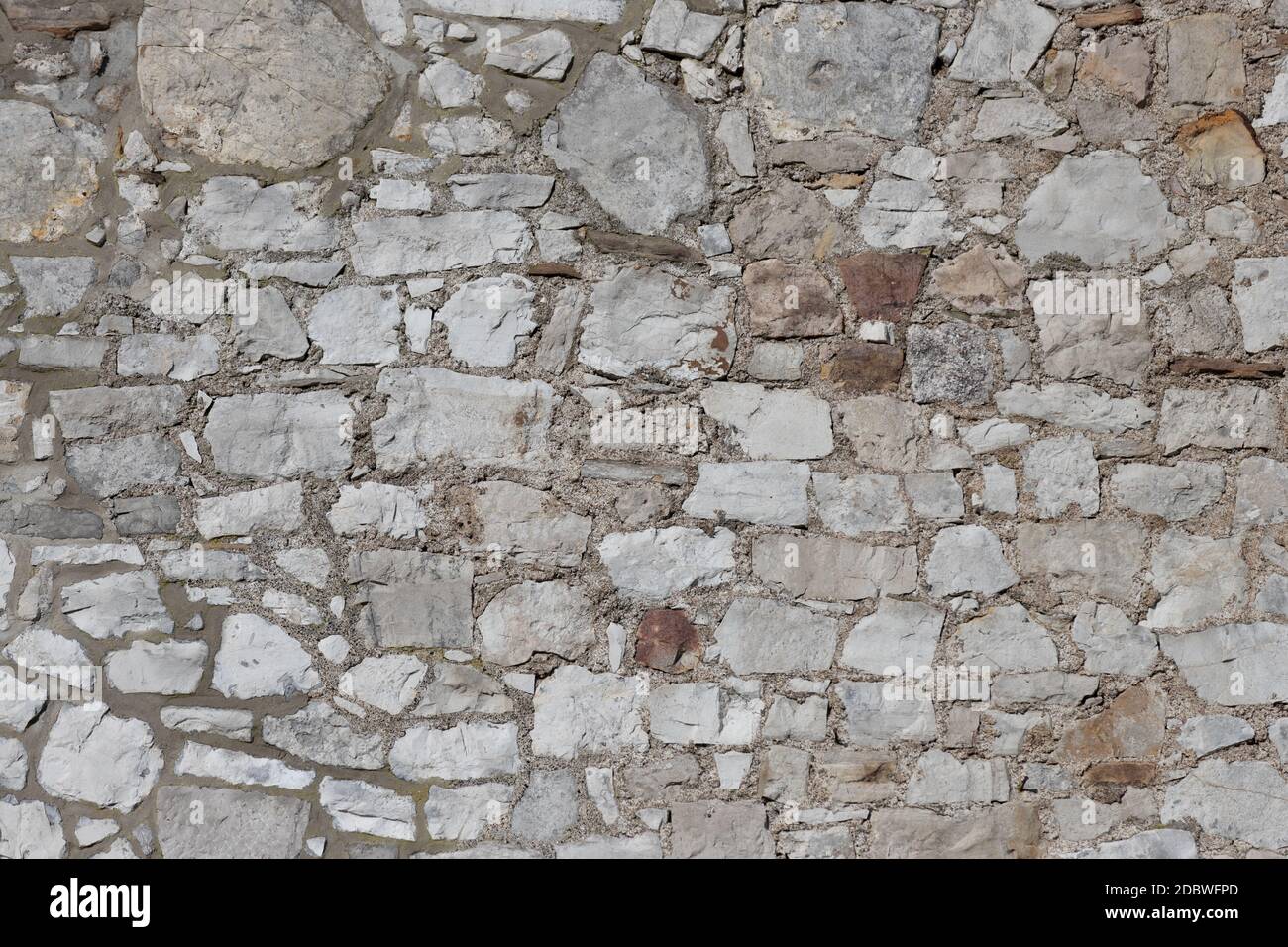 Grey stone wall from an historic castle in Germany as texture and ...