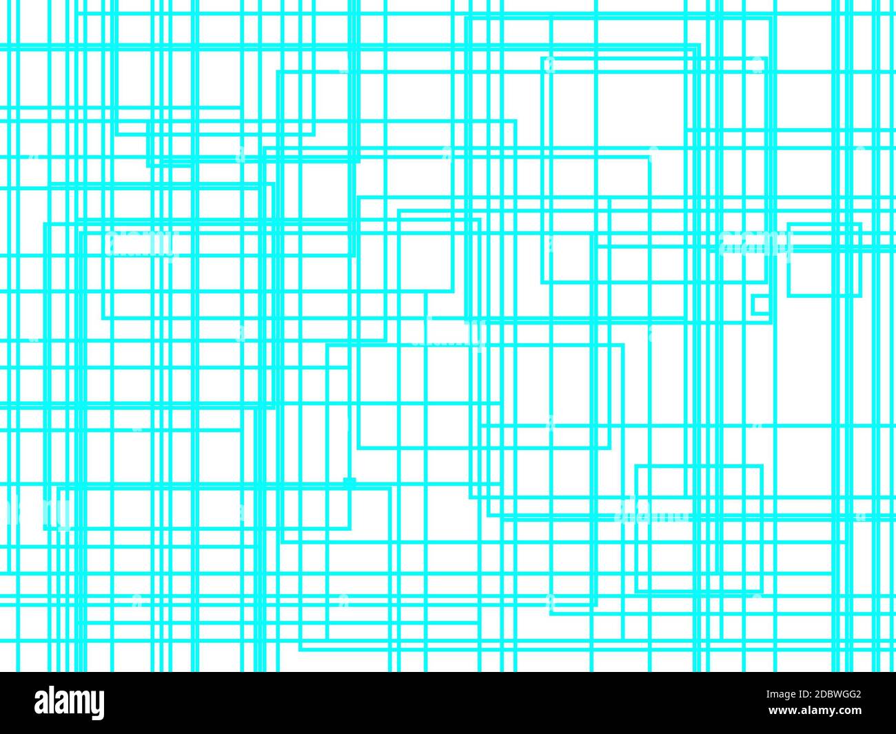 Abstract minimalist blue illustration with squares and white background ...
