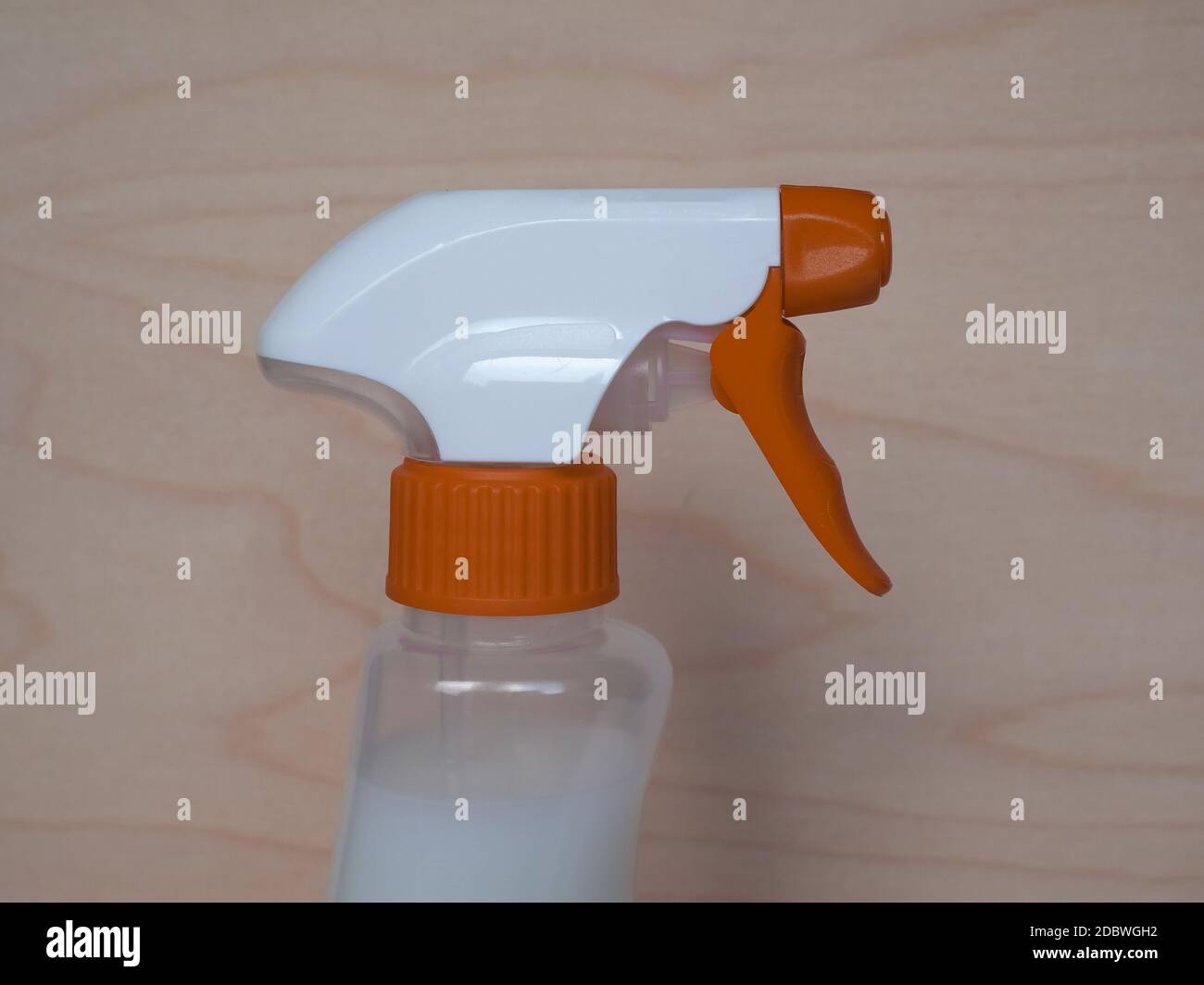 detail of detergent bottle with a spray Stock Photo - Alamy