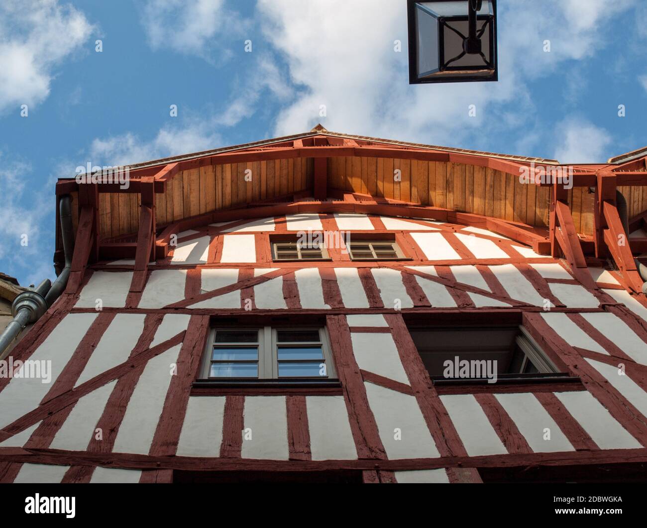 Ancient half-timbered buildings in Troyes. Aube, Champagne-Ardenne ...