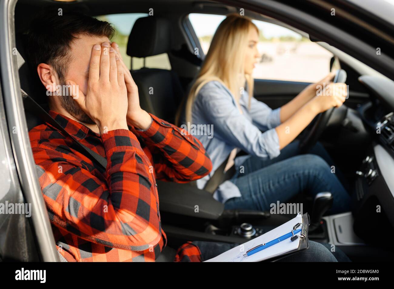 Scared Old Lady Driving