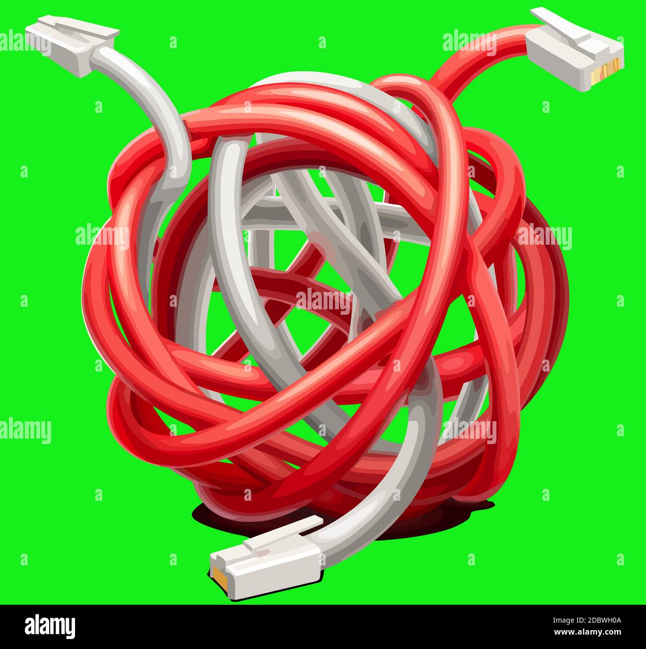 internet connect cable illustration Stock Photo - Alamy