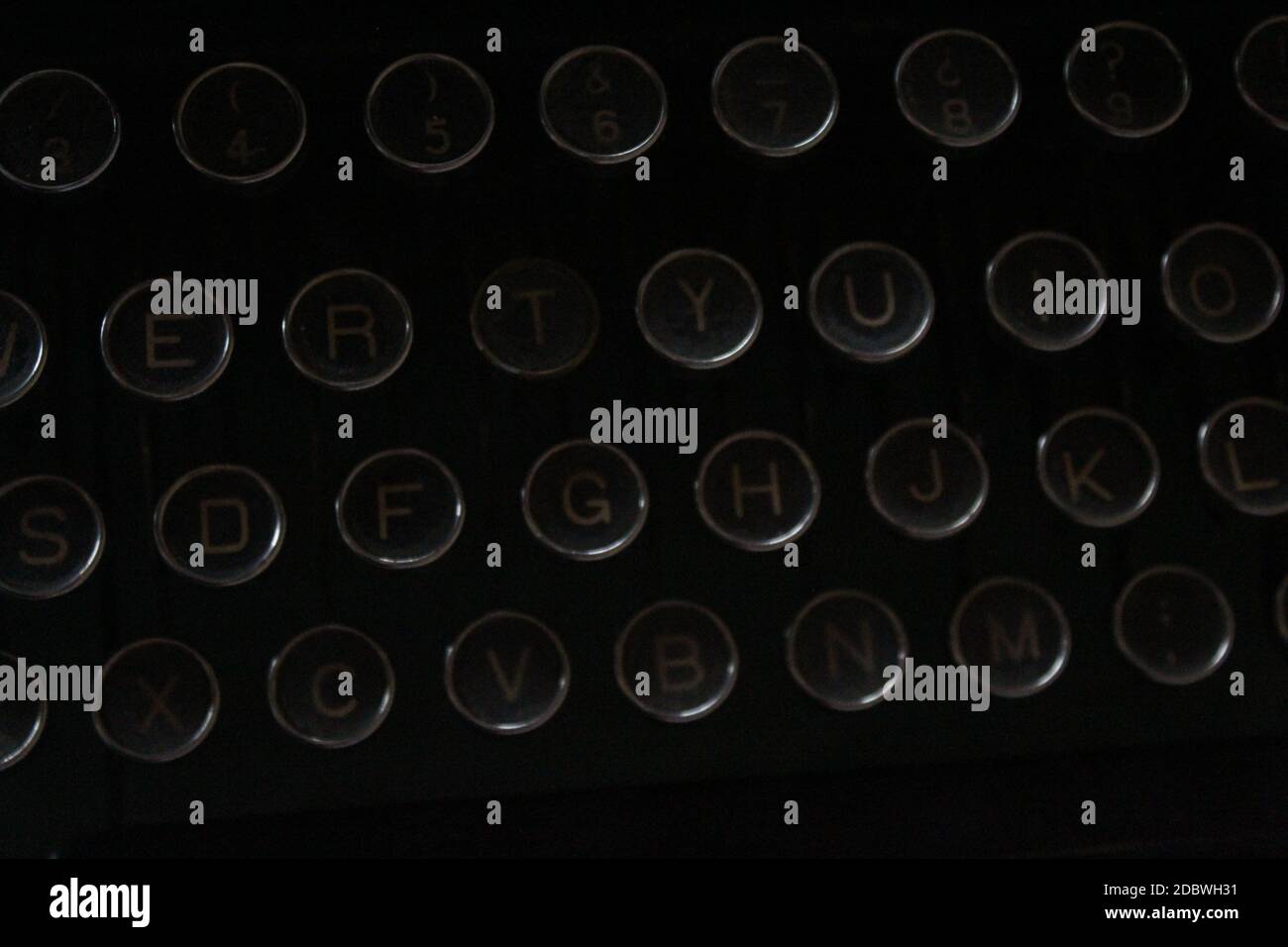 Beautiful picture of writing machine keyboard macro effect Stock Photo ...