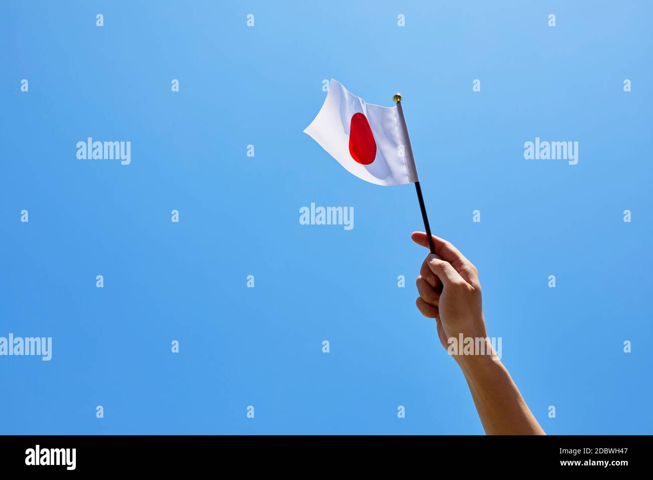 Hand With Japanese Flag Stock Photo - Alamy