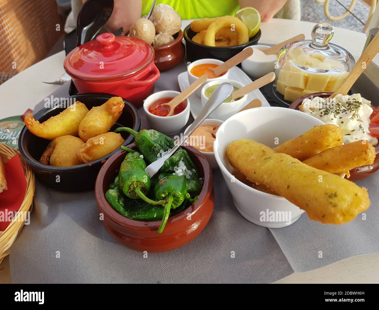 Authentic traditional Spanish tapas for lunch Stock Photo - Alamy