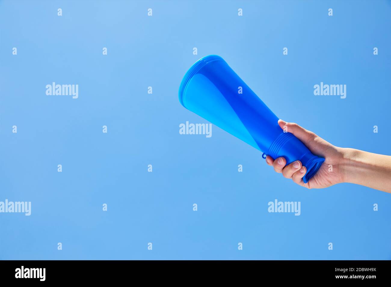 Hand With A Megaphone Stock Photo - Alamy