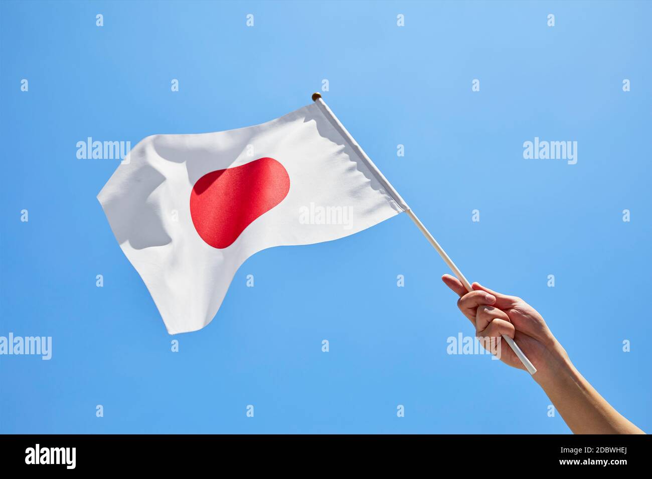 Hand With Japanese Flag Stock Photo - Alamy