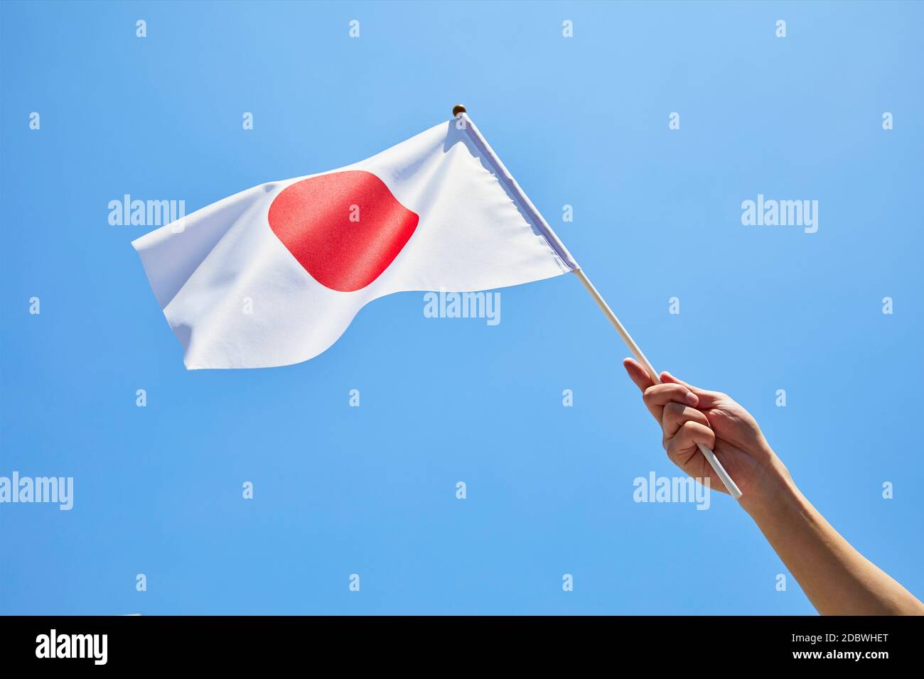 Hand With Japanese Flag Stock Photo - Alamy