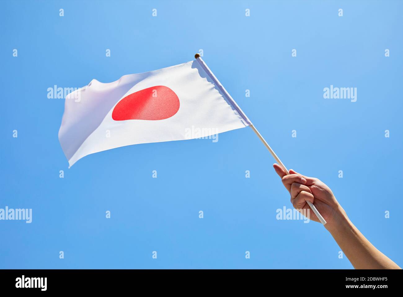 Hand With Japanese Flag Stock Photo - Alamy