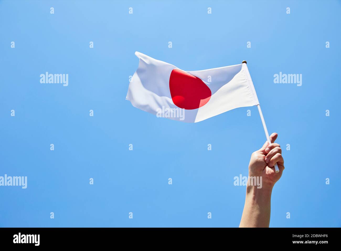 Hand With Japanese Flag Stock Photo - Alamy