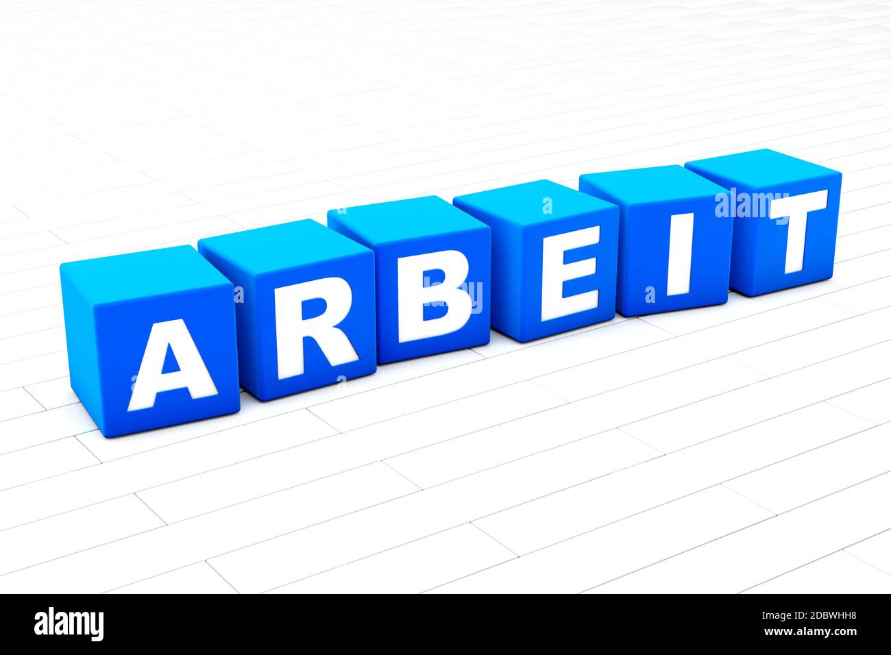 3D rendered illustration of the German word Arbeit Stock Photo - Alamy