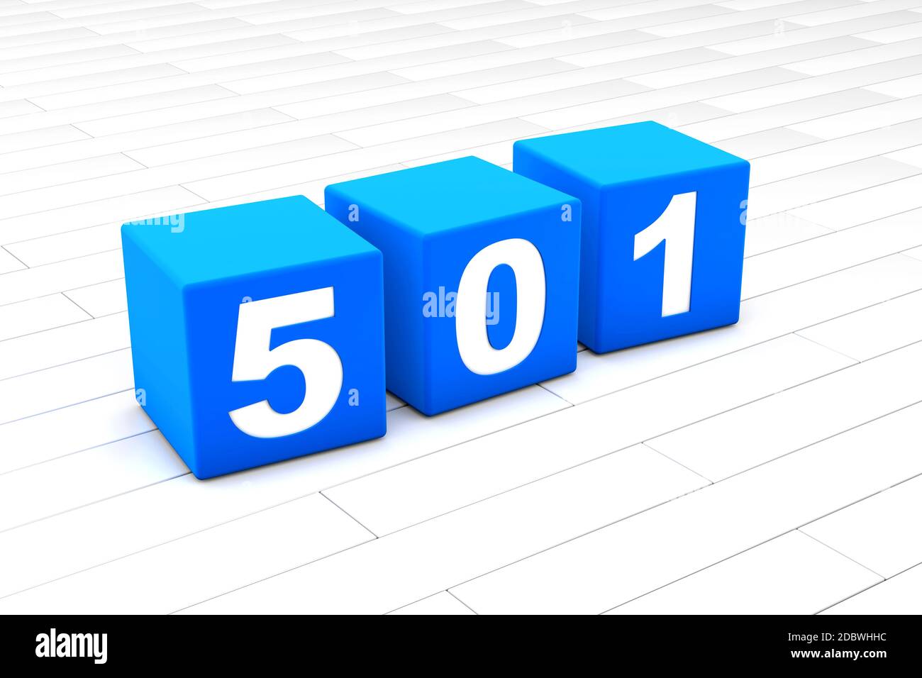3D rendered illustration of the HTML error Code 501 made of cubes Stock ...