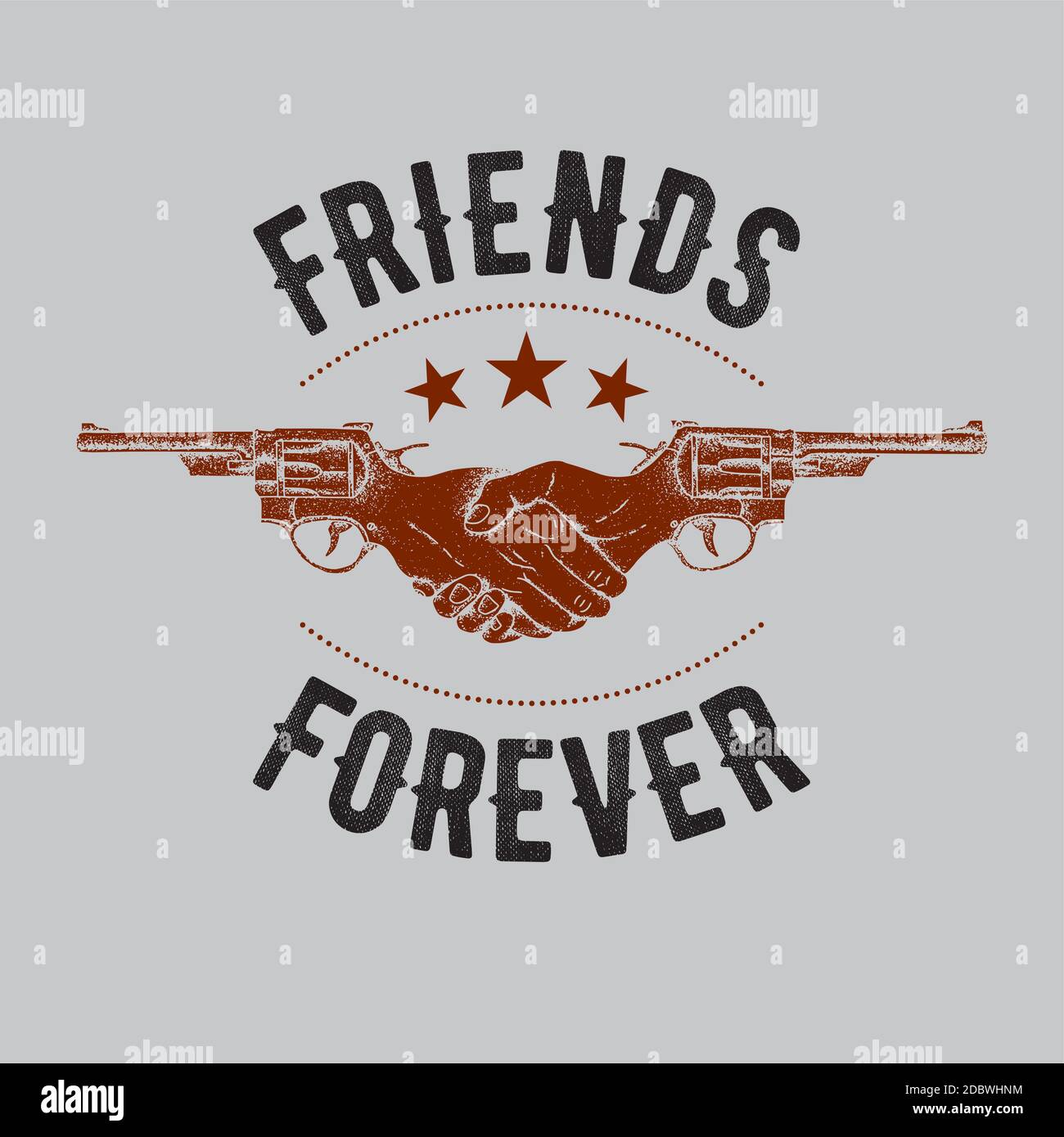 Creative Effective Poster with two revolvers and slogan friends forever ...