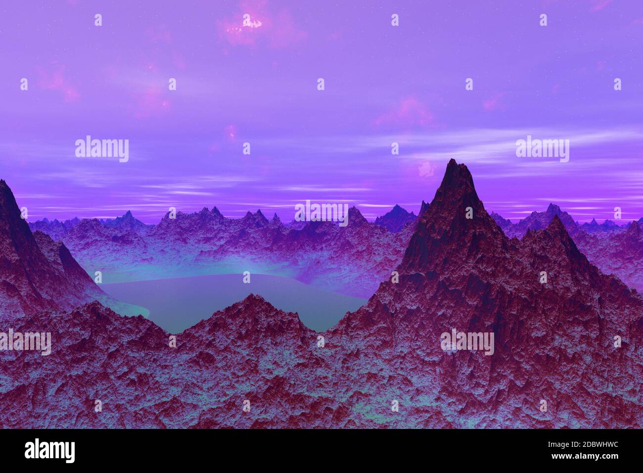 3D rendered Illustration of a Alien World Stock Photo - Alamy