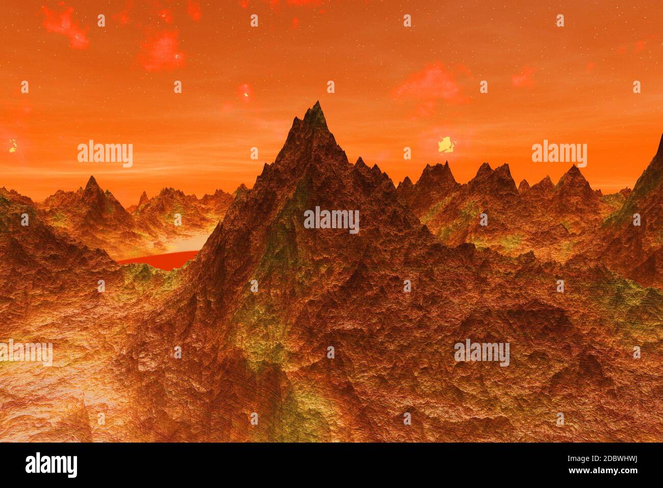 3D rendered Illustration of the surface of Planet Mars Stock Photo - Alamy