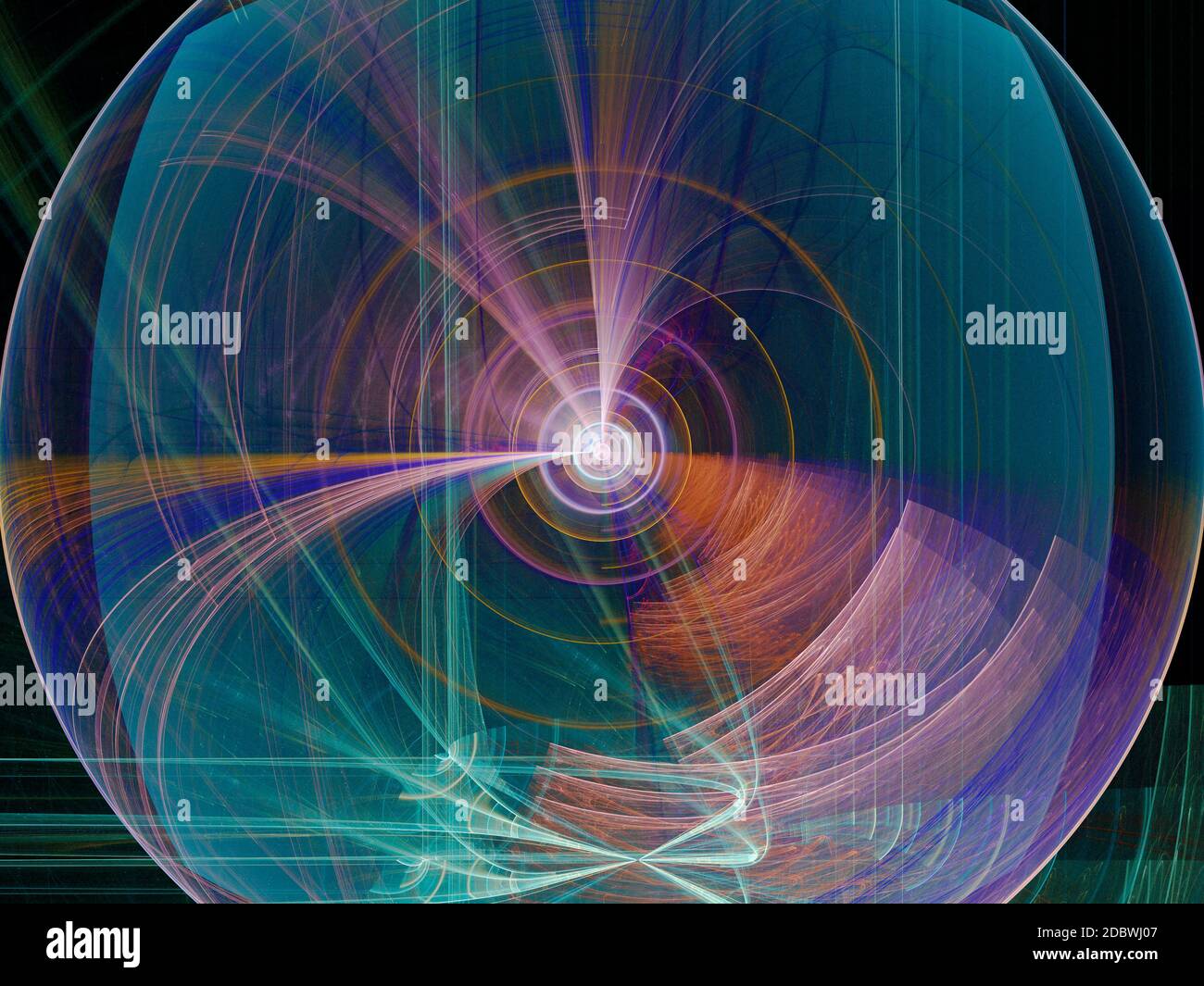 A abstract fractal background created using the recursive fractal flame algorithm Stock Photo ...
