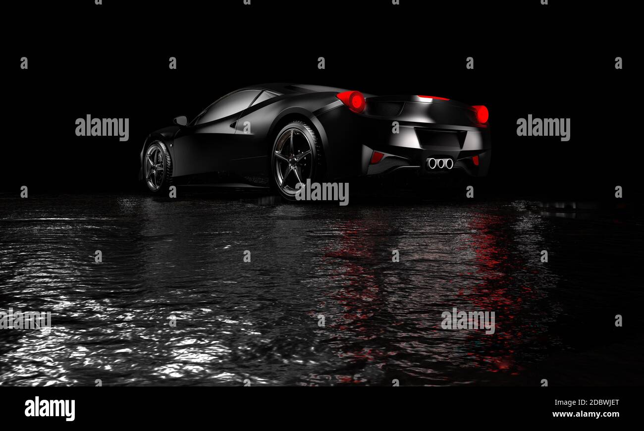 3d rendering Cool Sports Cars background wallpaper Stock Photo - Alamy