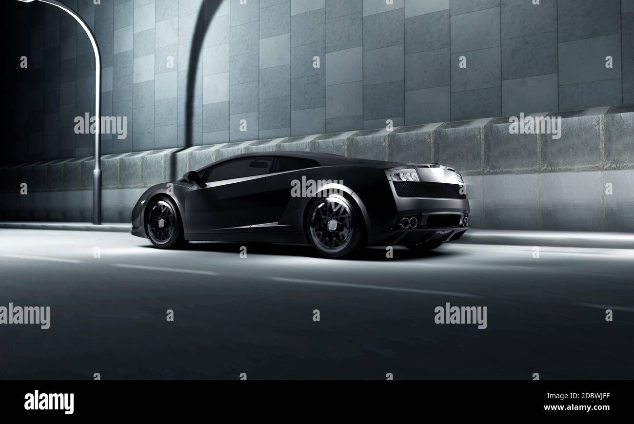 3d rendering Cool Sports Cars background wallpaper Stock Photo - Alamy