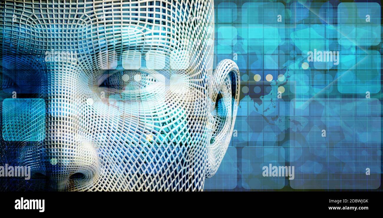 Data Science Machine Learning with Brain Technology Stock Photo - Alamy