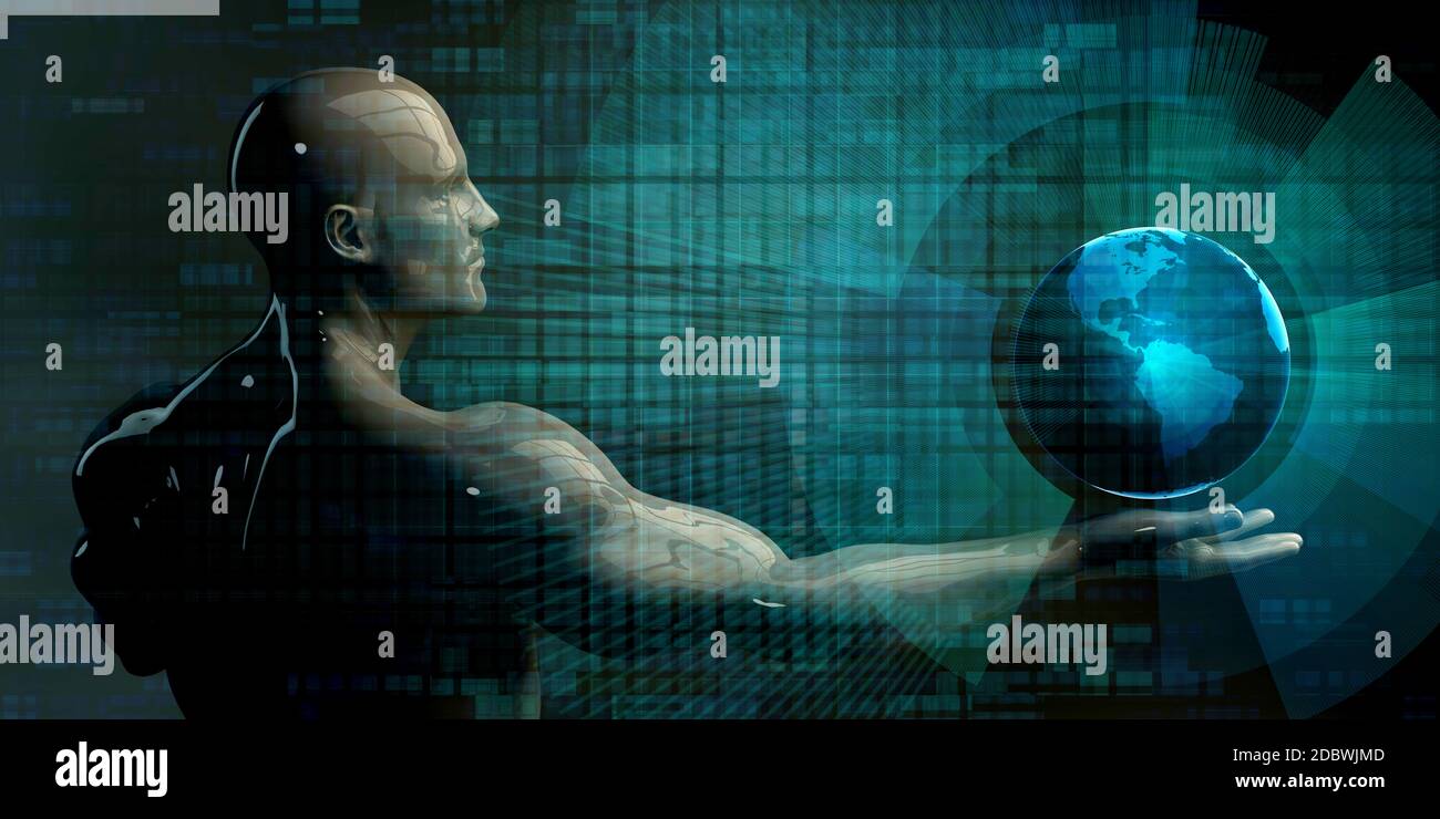 Global Business Network with Technology Theme Concept Stock Photo - Alamy