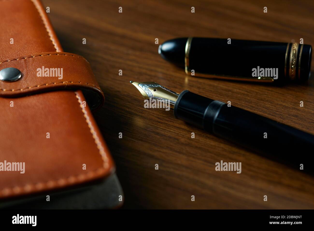 Notebook And Fountain Pen Stock Photo - Alamy