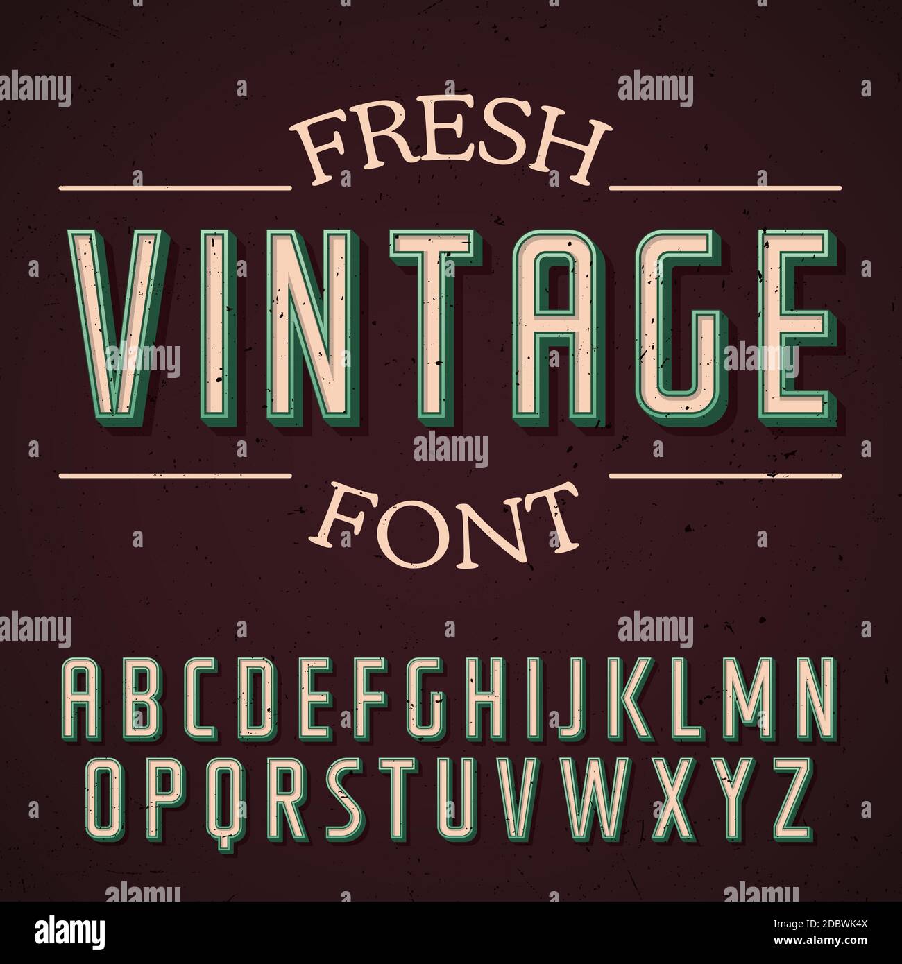 Fresh Vintage Font Poster on the stylish background vector illustration ...