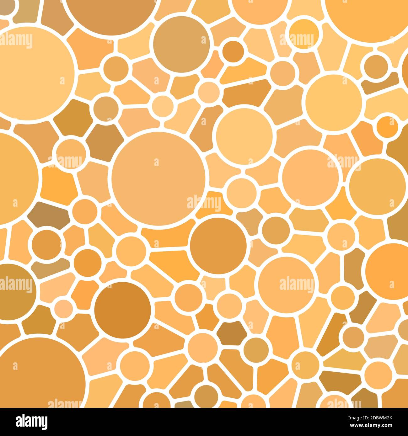 abstract stained-glass mosaic background - beige circles Stock Photo ...