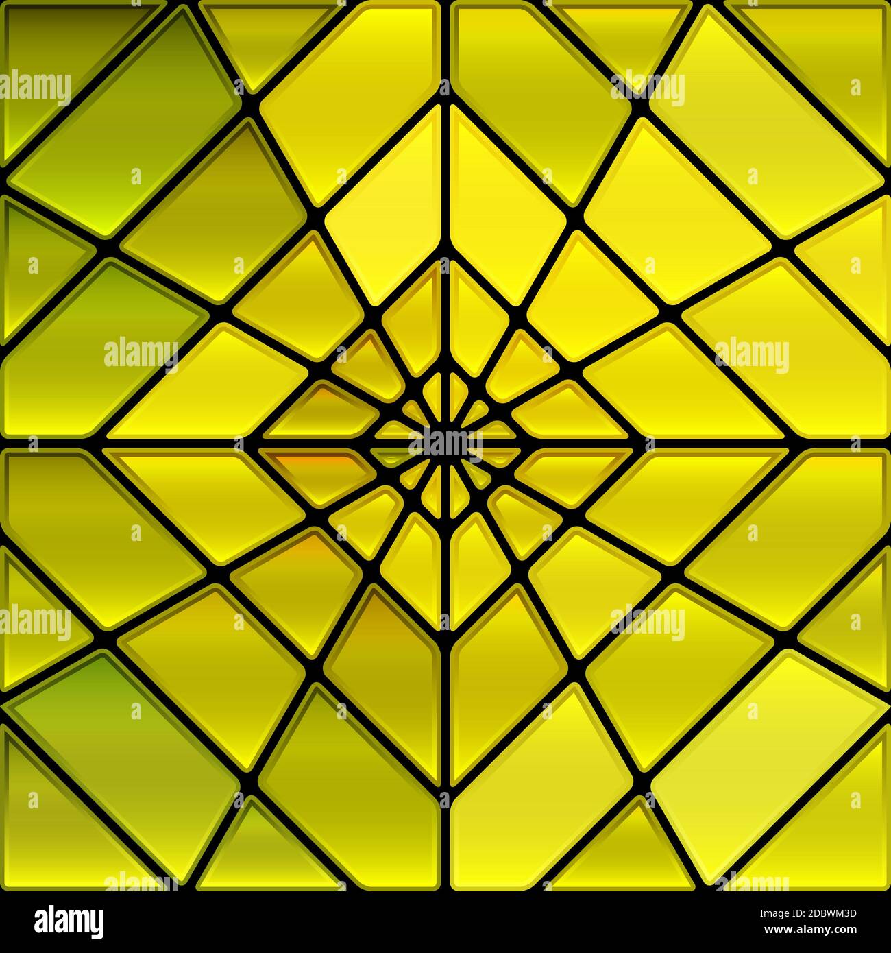 abstract stained-glass mosaic background - yellow rhombus Stock Photo ...