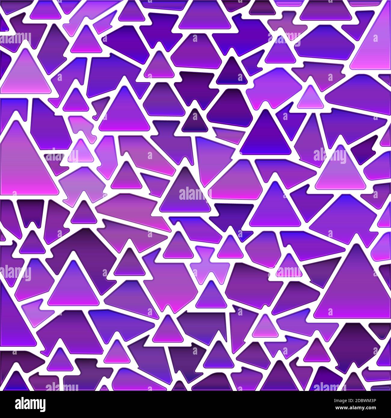 abstract stained-glass mosaic background - purple and violet triangles ...