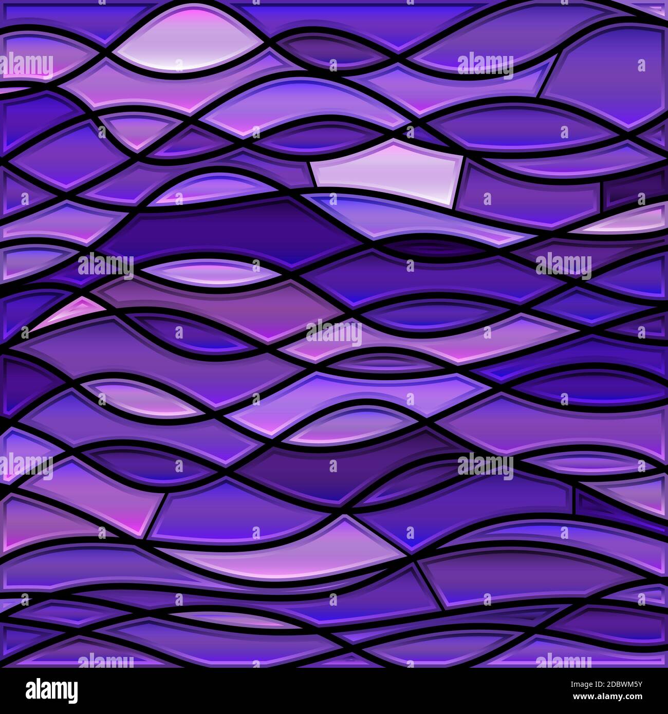 abstract stained-glass mosaic background - violet waves Stock Photo - Alamy