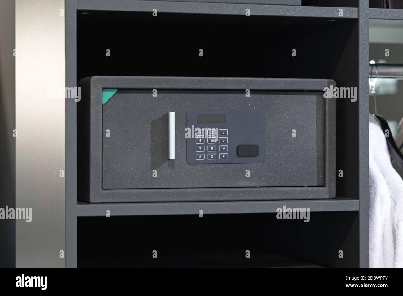 Digital Numeric Pad Safety Deposit Box in Closet Stock Photo - Alamy