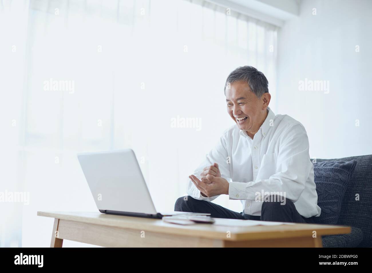 Japanese Senior At Home Stock Photo - Alamy