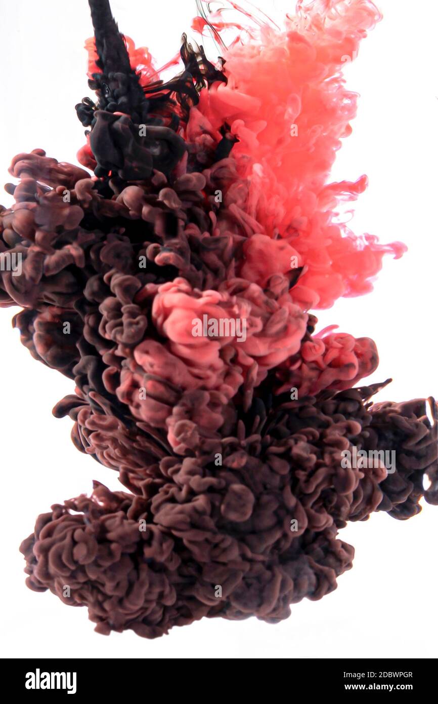 mix colored ink droplet issolated on white background Stock Photo - Alamy