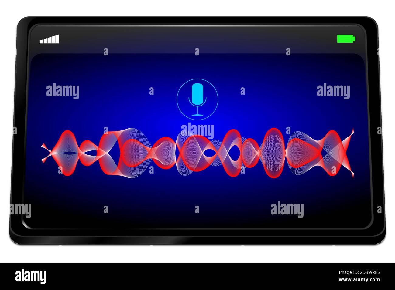 Tablet computer with Voice Recognition - 3D illustration Stock Photo ...