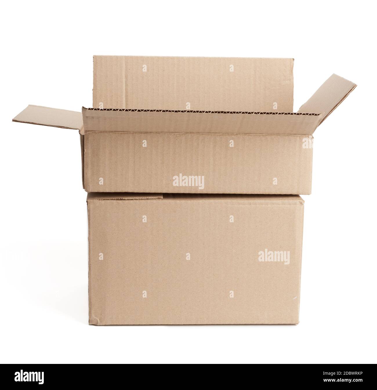 open empty brown rectangular cardboard box for transporting goods ...