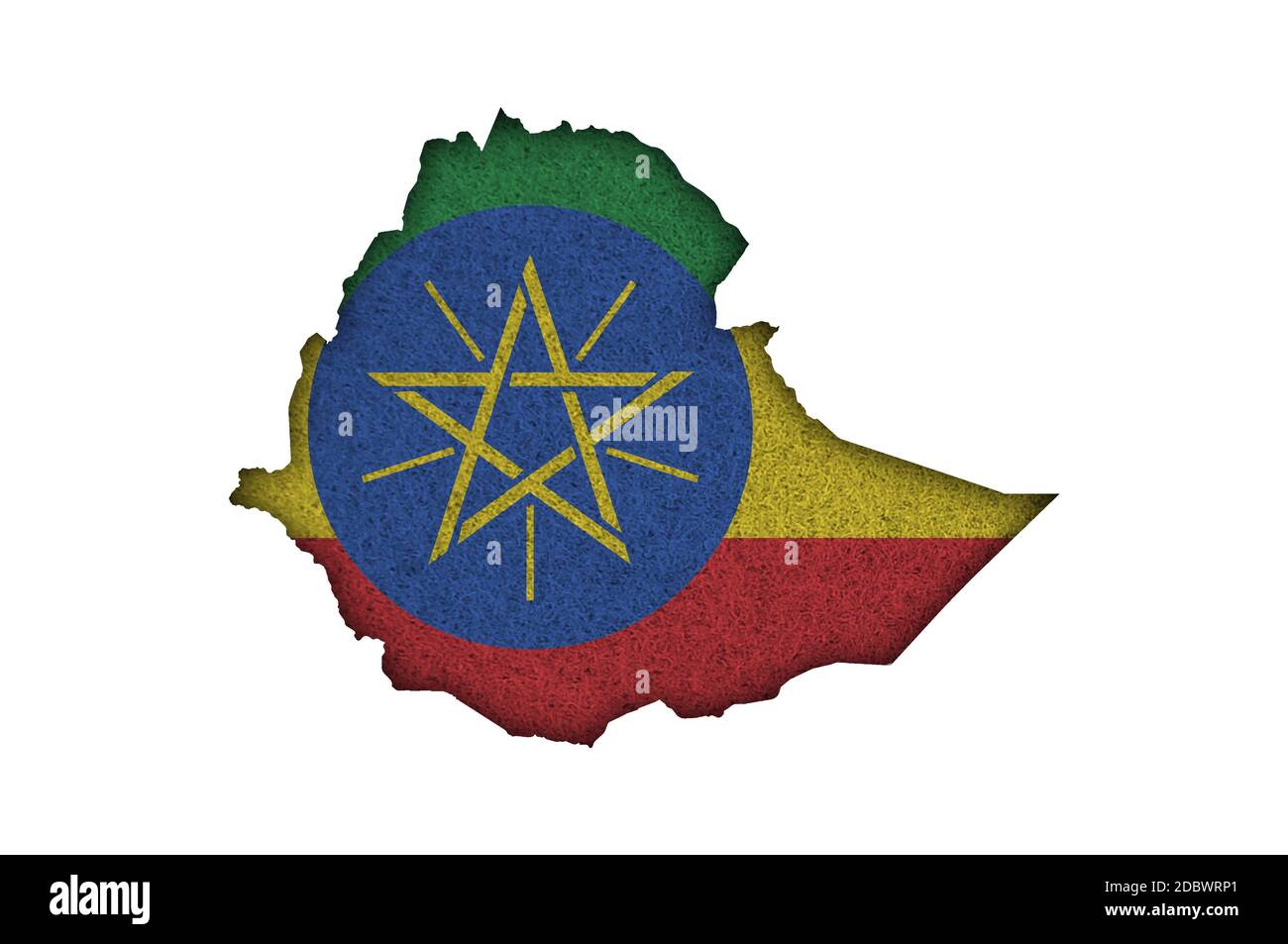 Map and flag of Ethiopia on felt Stock Photo - Alamy