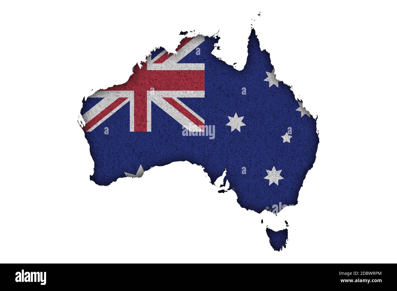 Australia flag in map hi-res stock photography and images - Alamy