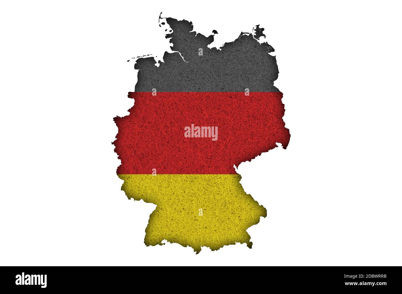 Map and flag of Germany on felt Stock Photo - Alamy